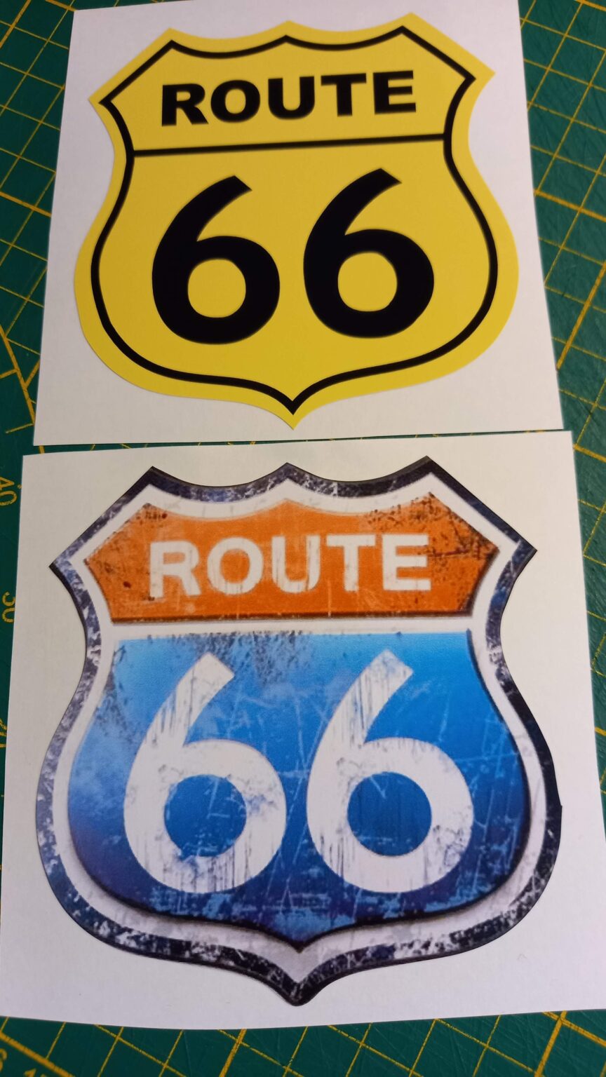 Sticker Route 66 - Rétro Passion Story